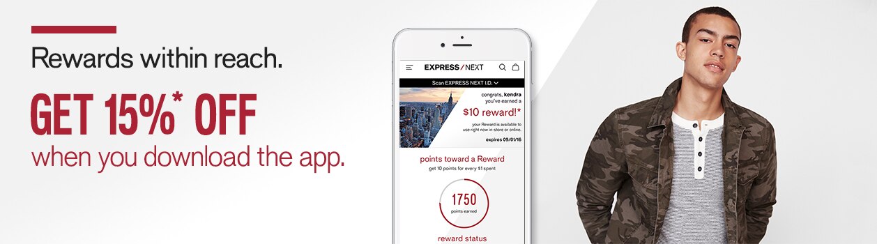 Express.com account if you have one.